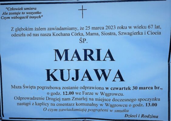 OSTATNIE POŻEGNANIE: Odeszli od nas Maria Kujawa, Marek Baraś • Okno na ...