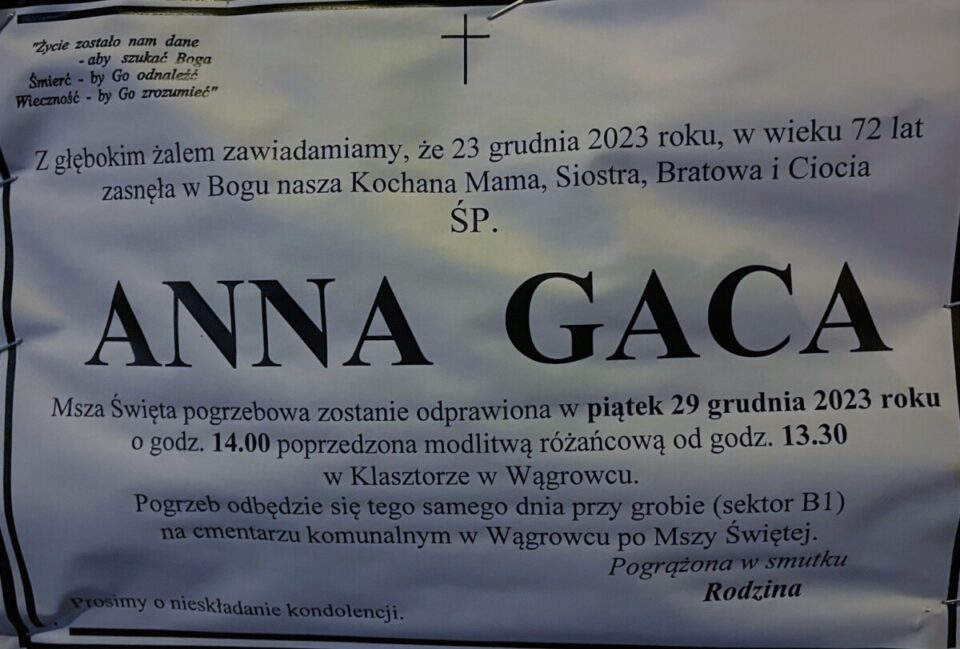 OSTATNIE POŻEGNANIE: Odeszli od nas Zbigniew Kluczyński, Anna Gaca ...