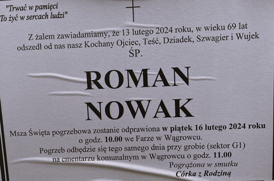 OSTATNIE POŻEGNANIE: Odeszli od nas Anna Drążkiewicz, Roman Nowak ...